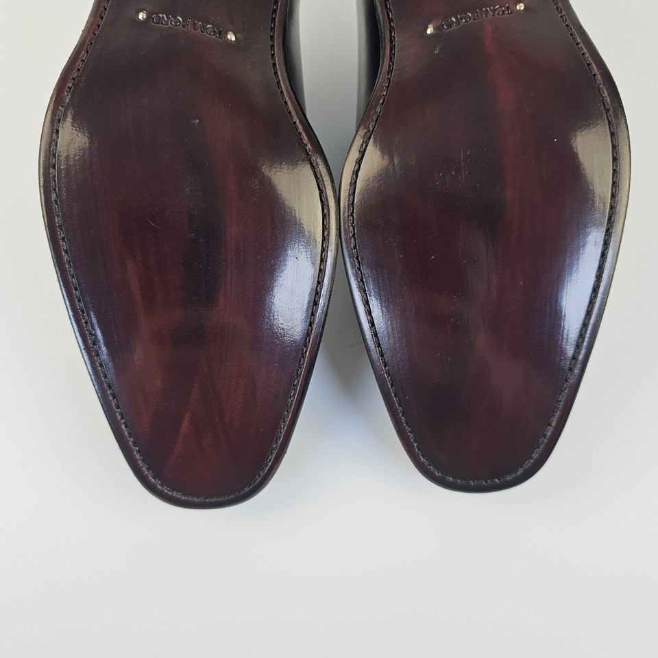 TOM FORD Claydon Black Leather Lace Up Shoes New And Authentic | eBay