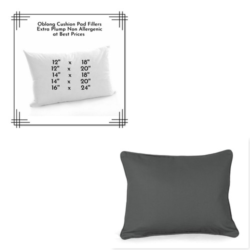 Rectangular/Oblong Hollowfibre Cushion Pads Inner Insert with FREE ...