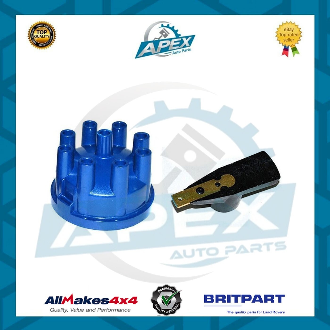 DISTRIBUTOR CAP AND ROTOR ARM KIT FOR LAND ROVER DEFENDER V8 - STC8368 ...