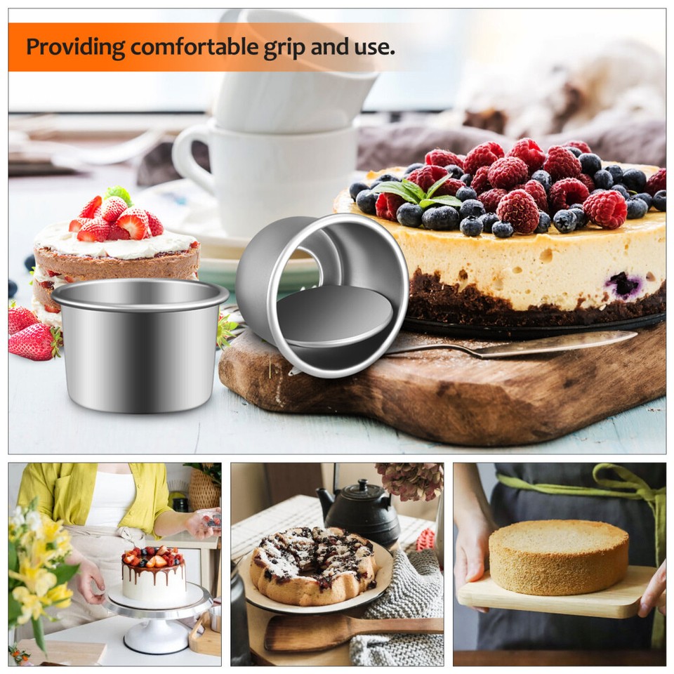 4 Pcs Small Round Cake Pans Aluminum Round Cake Pans nonstick cake pan ...
