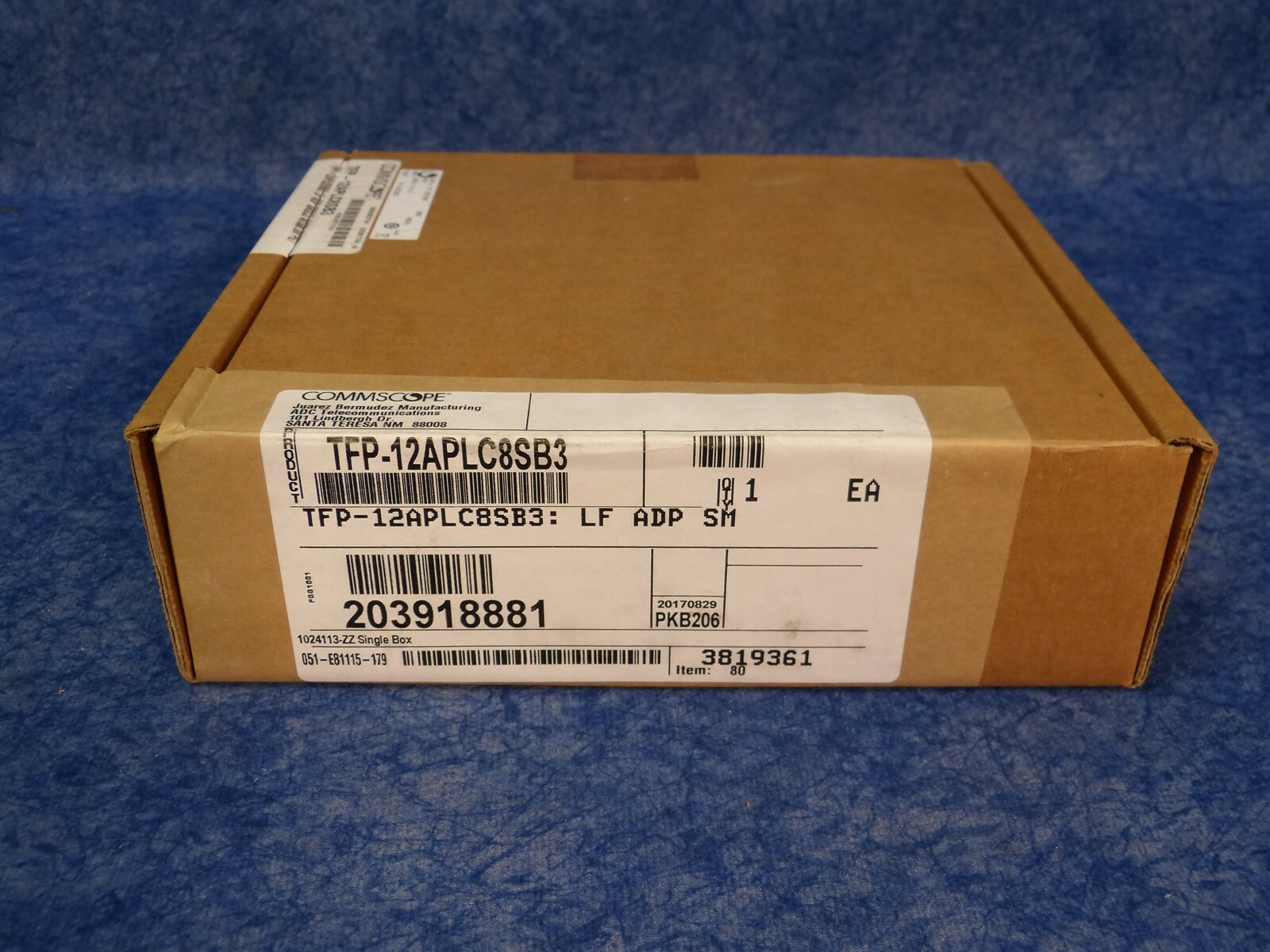 Commscope TFP-12APLC8SB3 TFP Fiber Optic Pack 12-fiber 3m tail SM SC ...