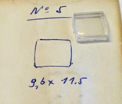 VERRE MONTRE RECTANGLE 9.6 X 11.5 mm BASE PLATE HAUTEUR 2.92 mm | eBay