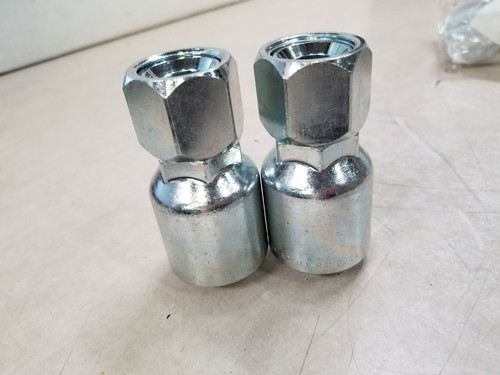 x2 PARKER 10643-12-12 3/4" Straight Hydraulic Hose Fitting JIC 37 ...