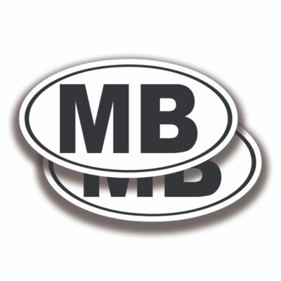 MB INITIALS STICKERS 2 Decals Bogo Car Truck Bumper Window | eBay