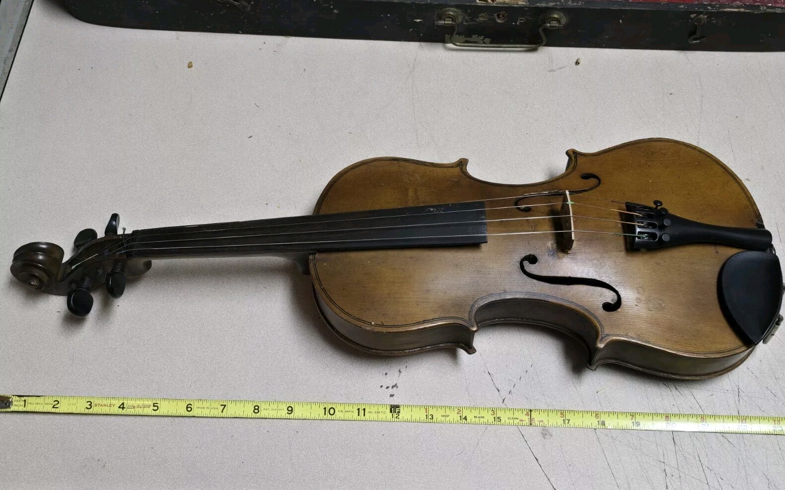 Vintage 1930's * HAND-MADE COPY * AMATI VIOLIN *In Coffin Style Wood ...