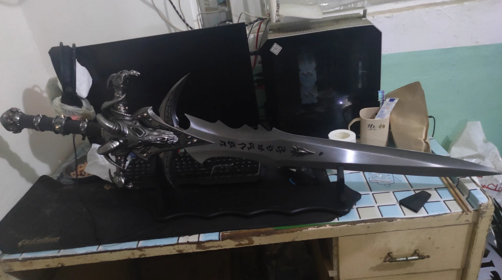 Wow World of Warcraft Metal Sword 48" Arthas Menethil Frostmourne 1:1 ...