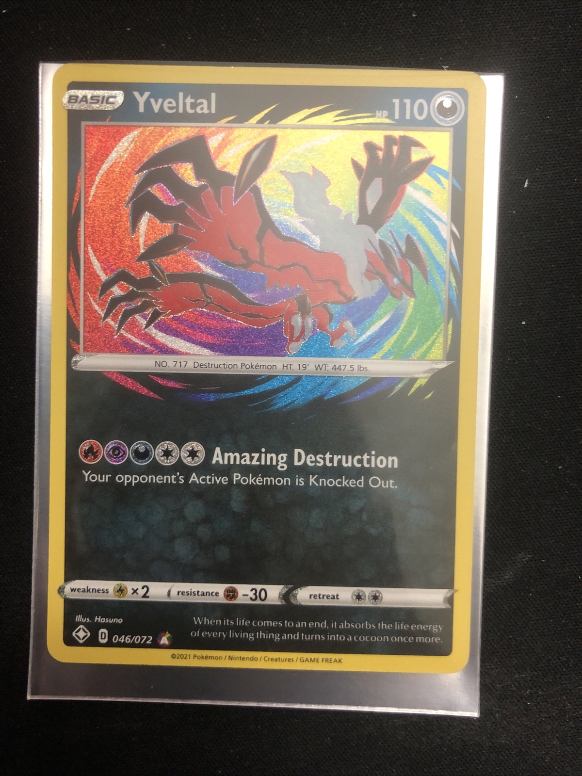 Yveltal Amazing Rare Pokemon Shining Fates 046/072 | eBay