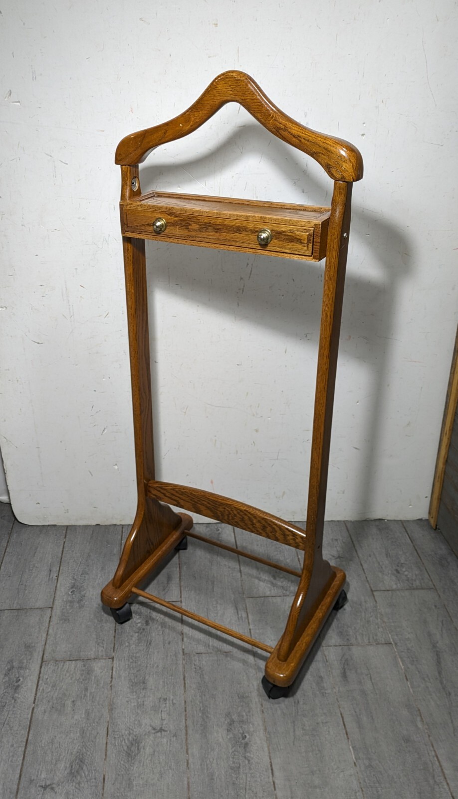 Vintage Oak Wood Gentleman's Butler Valet Floor Stand… - Gem