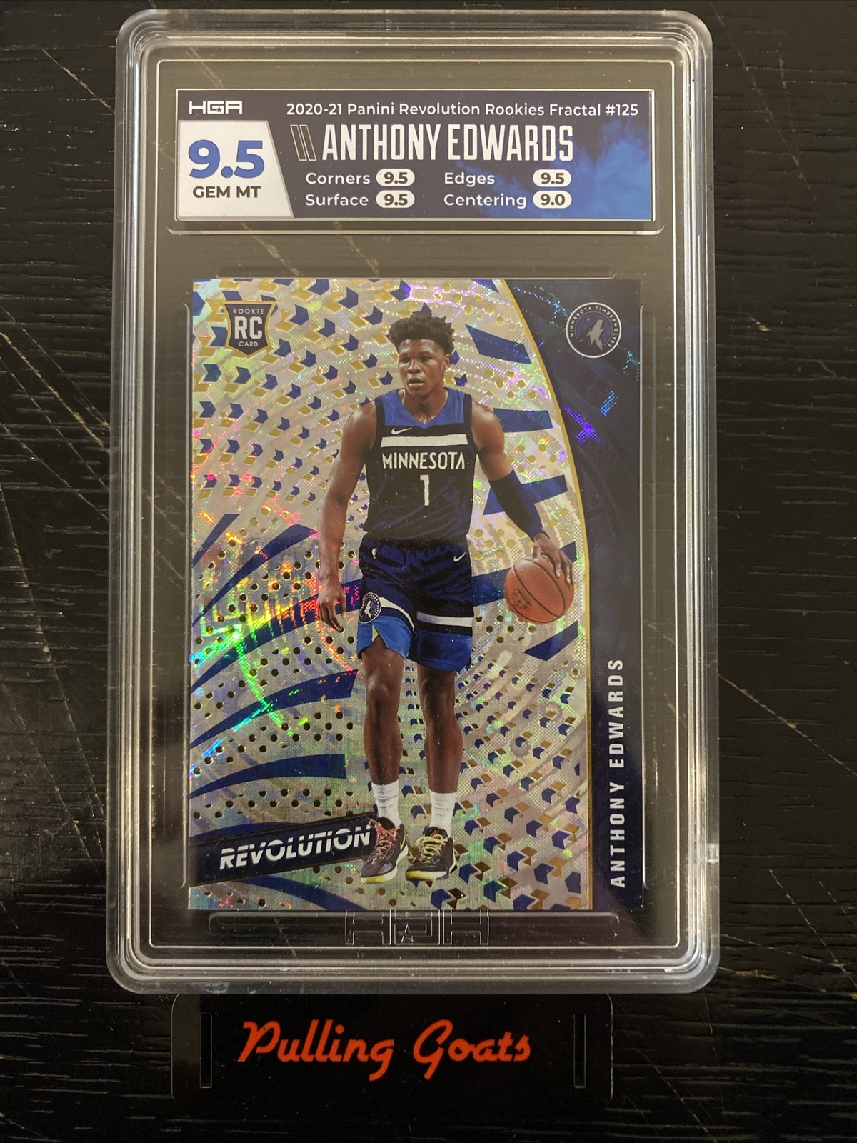 2020-21 Panini Revolution - Rookies Fractal #125 Anthony Edwards (RC ...