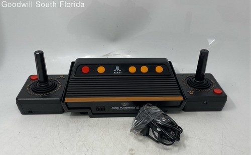 Atari Flashback 4 Black Classic Game Console With Two Joysticks Powers ...