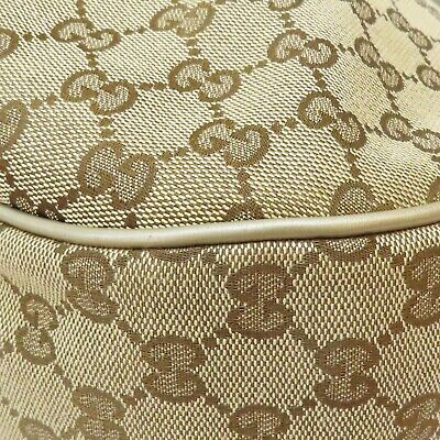 GUCCI GG Canvas Sukey Hobo Shoulder Handbag Beige White GUCCI GG Canvas Sukey Hobo Shoulder Handbag Beige White