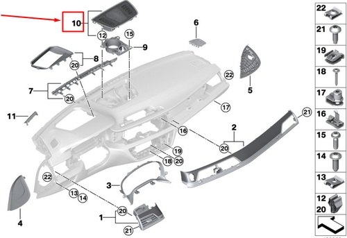 BMW 7 G11 Centre Speaker Trim 51459345348 NEW GENUINE | eBay