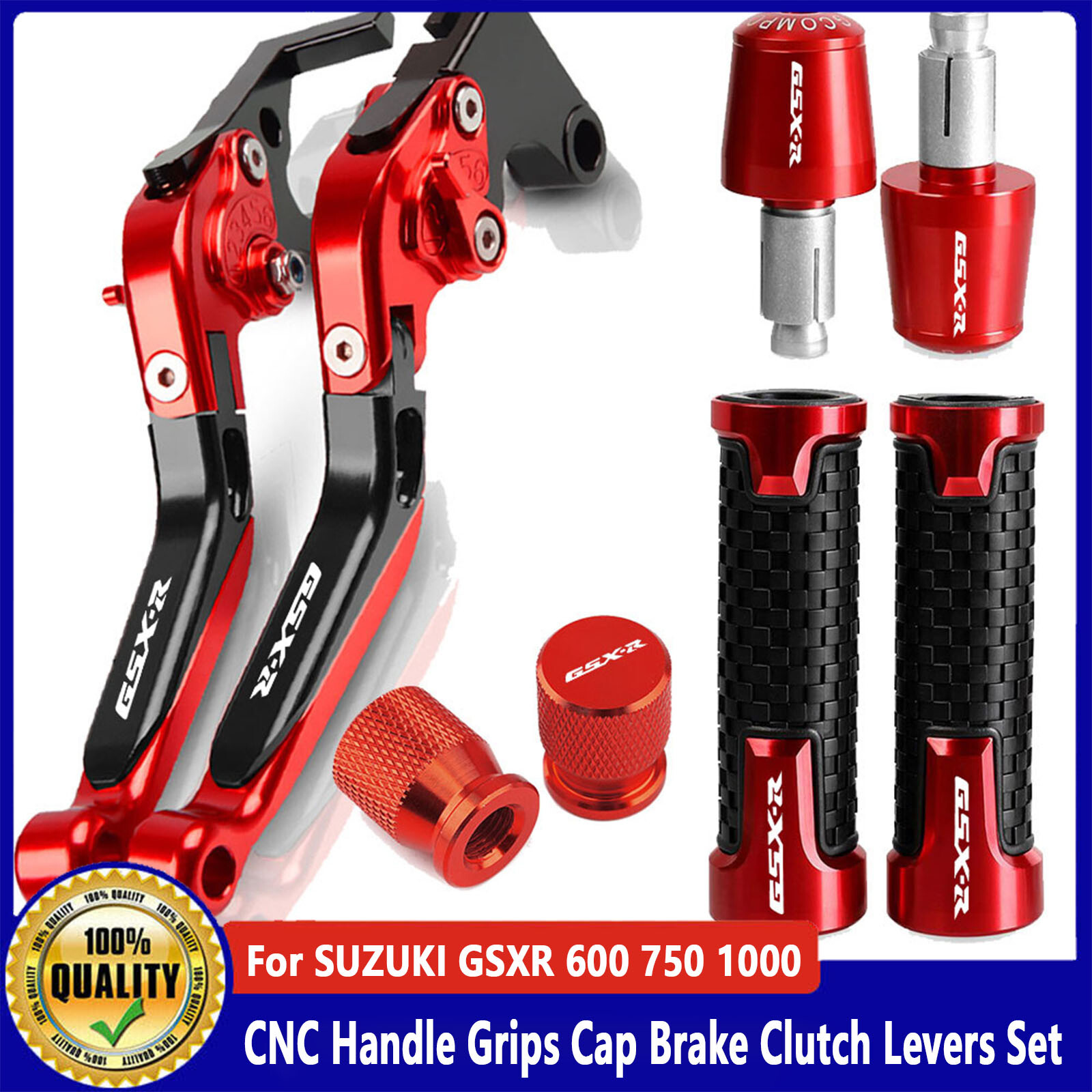 4Pcs For SUZUKI GSXR 600 750 1000 CNC Brake Clutch Levers Handlebar ...