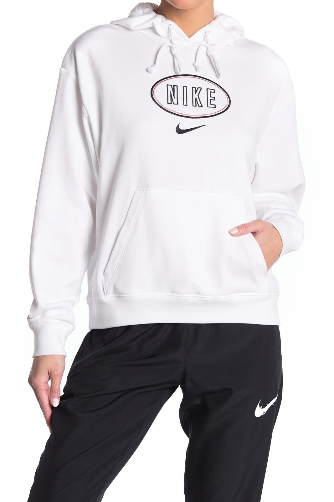 NIKE Women's $55 Varsity Knit Logo Pullover Hoodie Sweatshirt CZ8312 ...