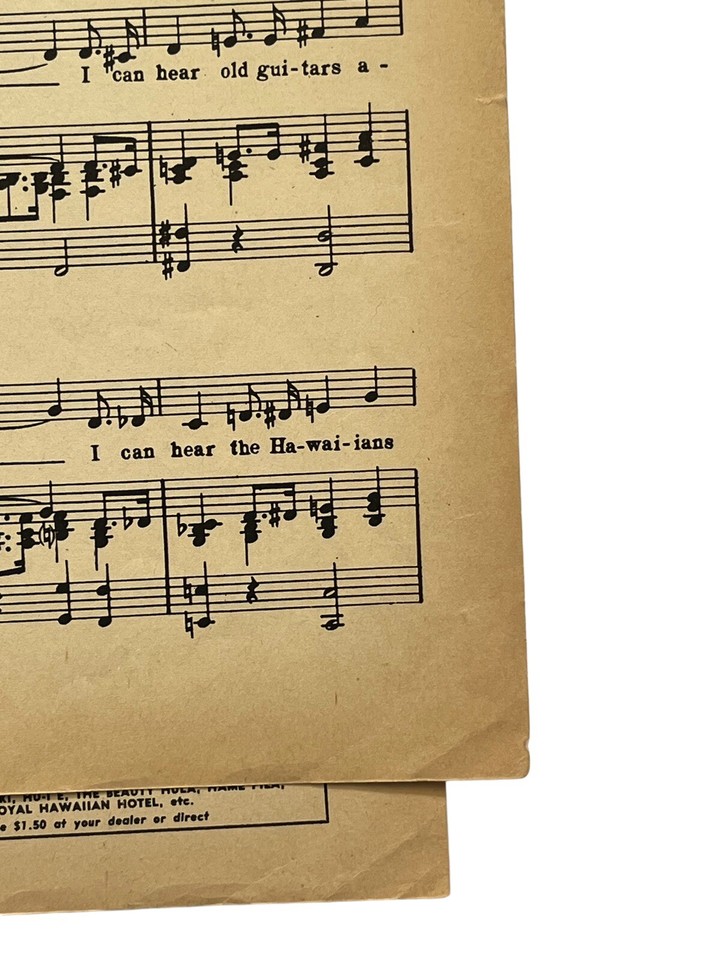 1933 Sheet Music MY LITTLE GRASS SHACK In Kealakekua Hawaii | eBay