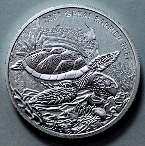 2021 Australian Great Barrier Reef Turtle 2 Oz 9999 Silver Round $2 ...