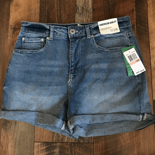 American Rag Cie cuffed Shorts Juniors SZ 7/28 jeans denim New with ...