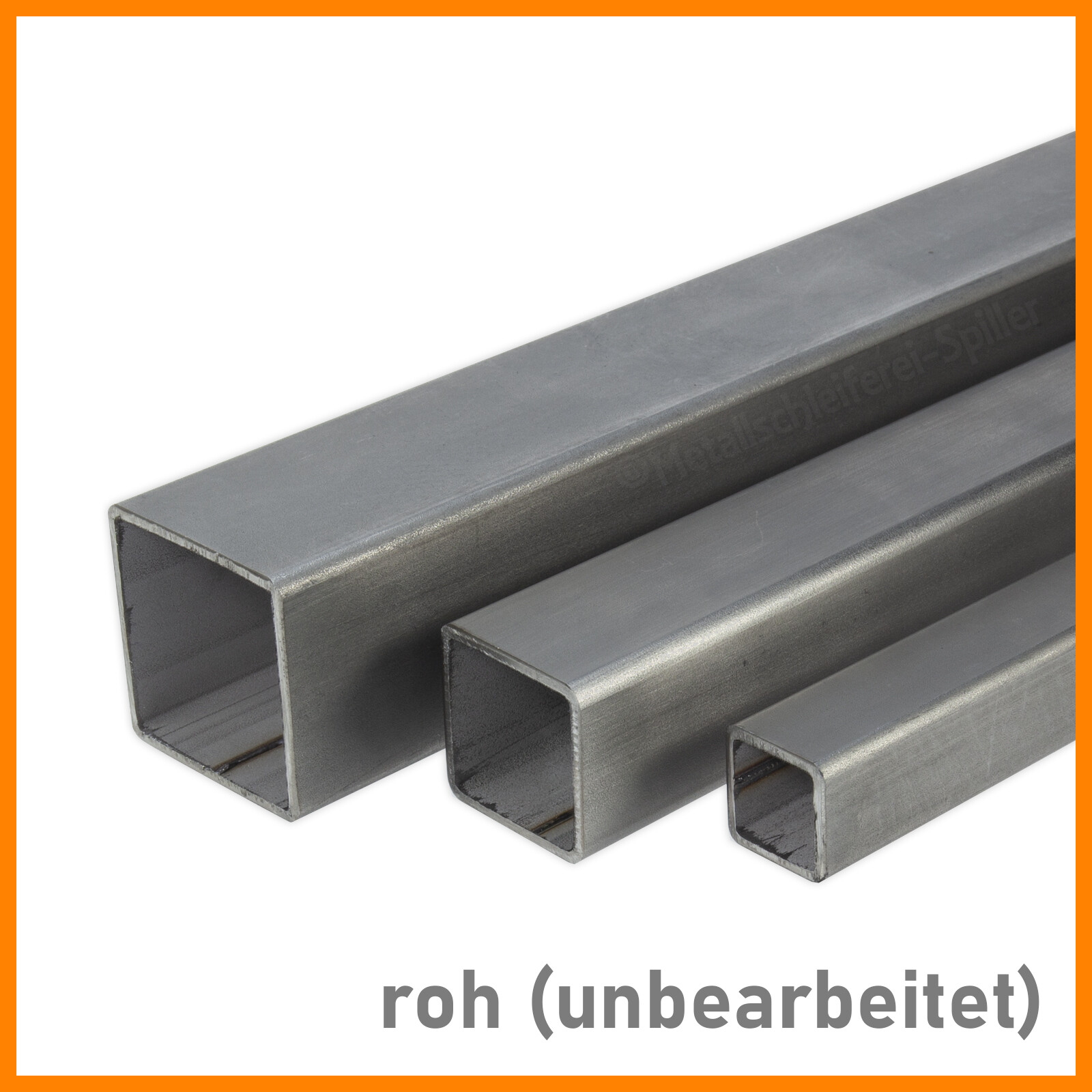 V2A Edelstahl Quadratrohr Vierkantrohr rostfrei geschliffen K240 roh ...