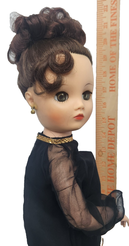 Uneeda Dollikin Multi-Jointed Articulated 19" Doll 1950s Elegant Updo ...