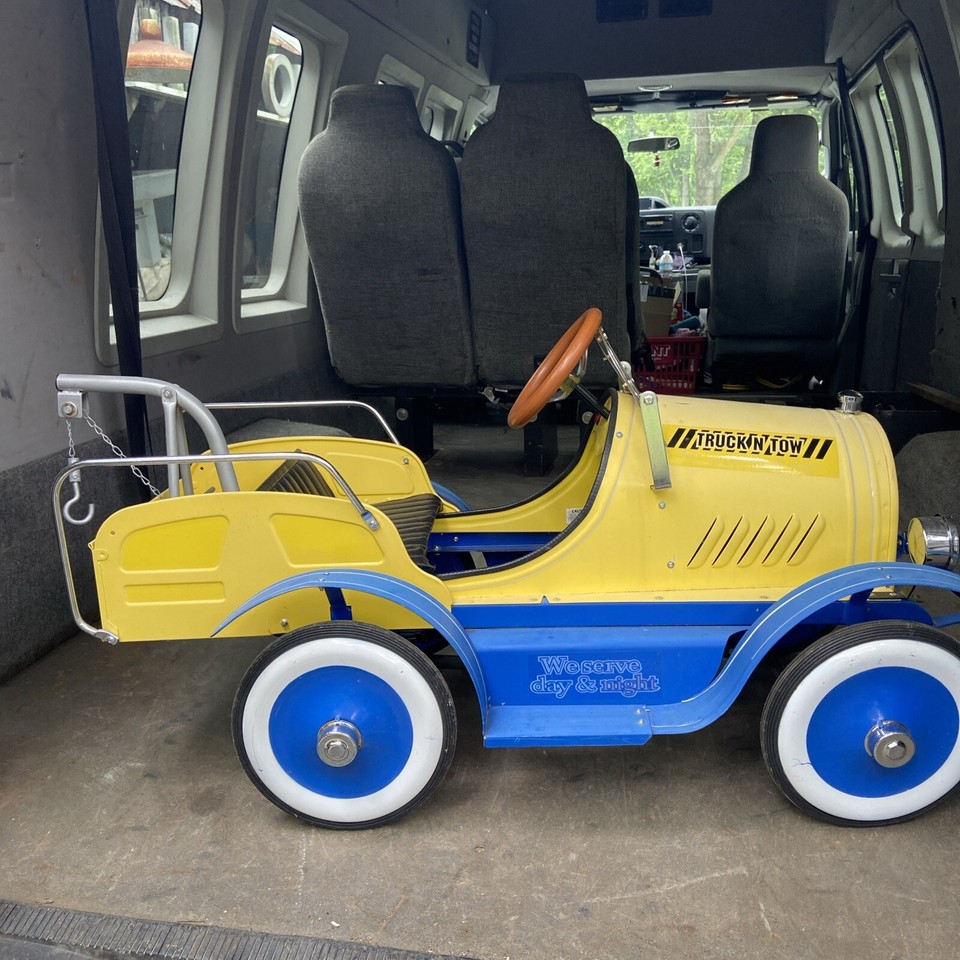 Vintage Truck N Tow Pedal Car By Dexton Classic Toys yellow and blue | eBay