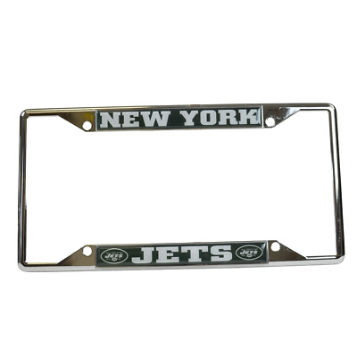 New NFL New York Jets Car Truck Chrome Metal License Plate Frame | eBay