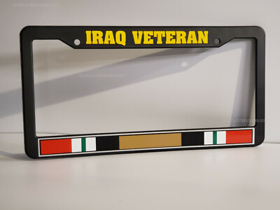 IRAQ VETERAN war service ribbon medal war License Plate Frame | eBay