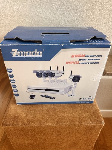Zmodo Video Security System 4 Wireless Cameras W/Night Vision ZMD KNS4 ...