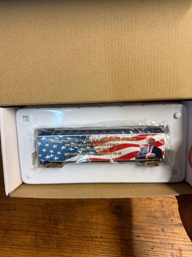 Trump Express 50' Box Train Car Model Hawthorne Village Train Pledge | eBay