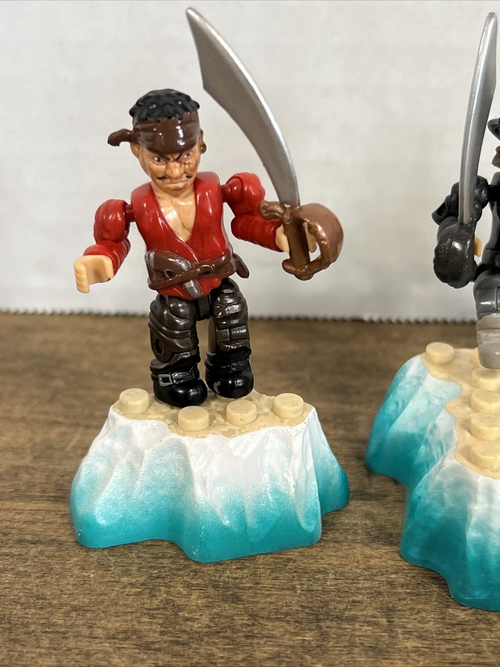 Vintage Mega Bloks Lot Figures Pirates Skeletons Pieces Parts ...