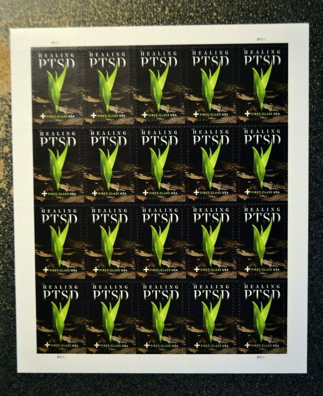 2019USA #B7 Forever - Healing PTSD Semipostal - Sheet of 20 Stamps Mint ...