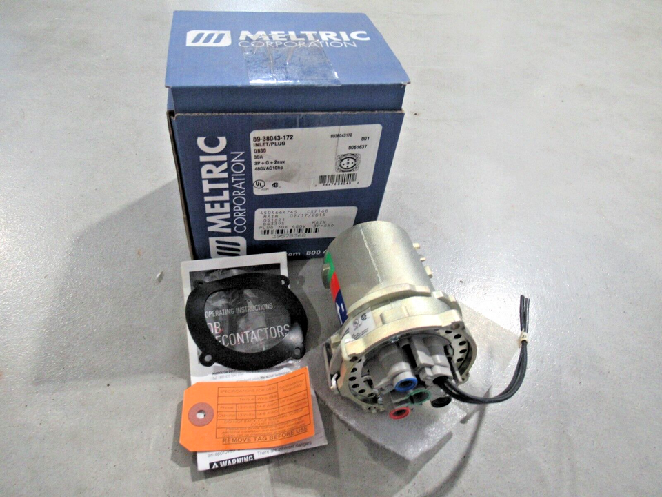 Meltric Corporation 89-38043-172 Inlet/Plug DB30, 30A, 3P+G+2aux ...
