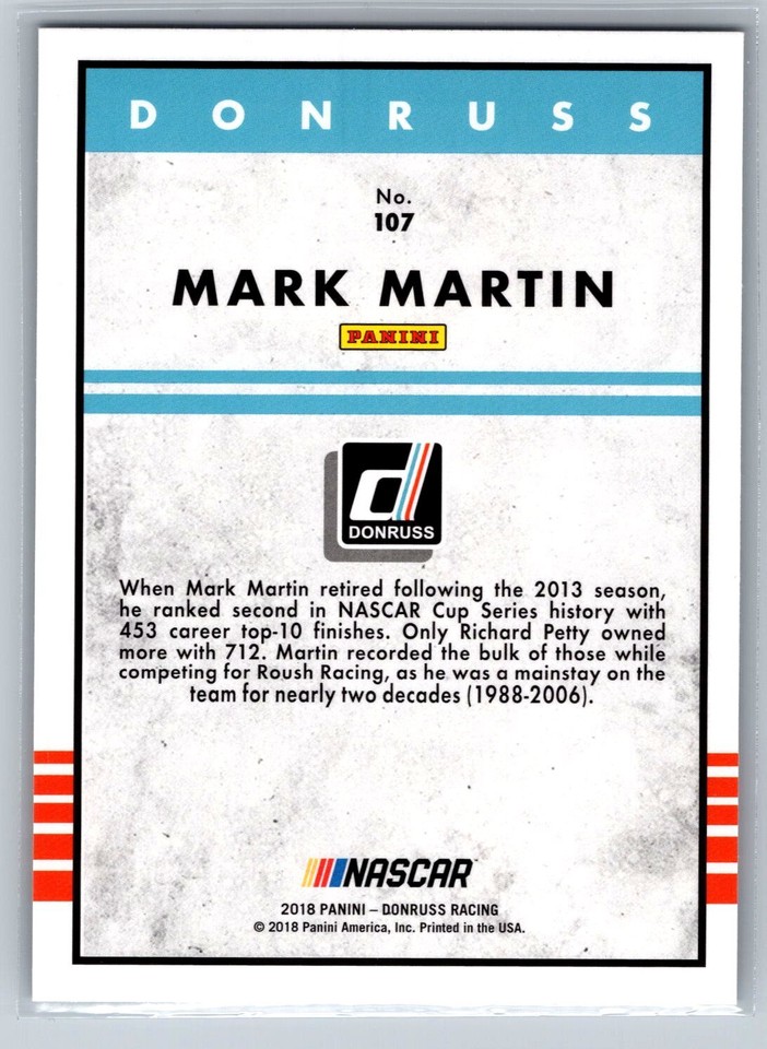 2018 Donruss Mark Martin Retro #107 | eBay