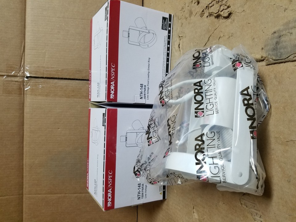 2 Pack NORA Lighting NSPEC NTH-148W White 150W LED Track Light PAR38 ...