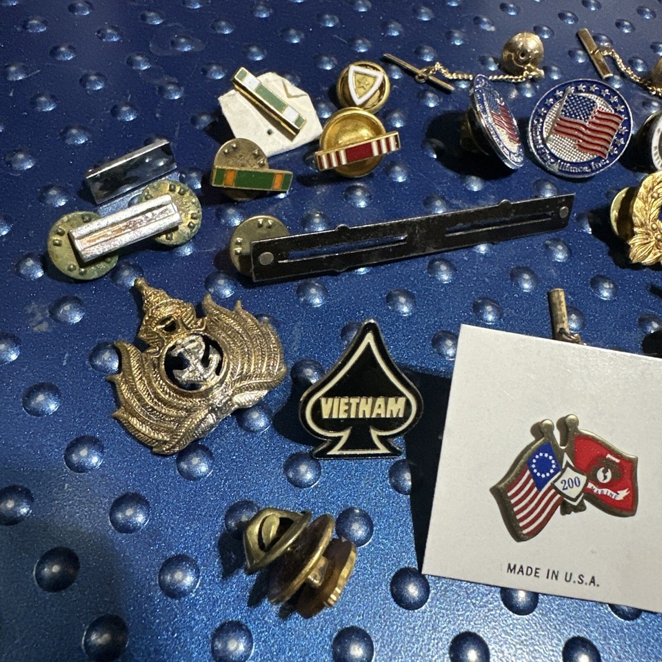 Vintage Lot of USMC & Army Service Lapel Pins Vietnam Era To Present | eBay