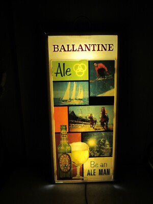 Vintage 1950s60s Ballantine Ale Lighted Beer Sign Display | eBay