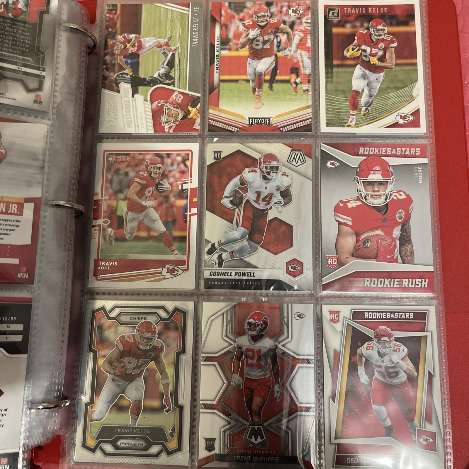 Binder Of Sports Cards All Kc Chiefs Cards Rc Inserts 250+ Cards🔥📈 ...