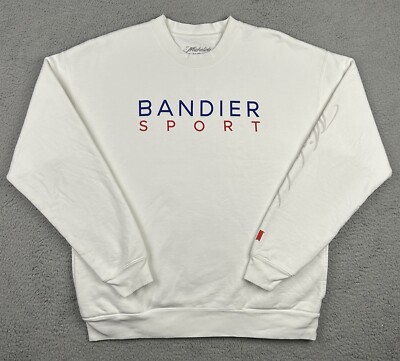 Michelob x Bandier Sport White Relaxed Pullover Sweatshirt Size M Made ...