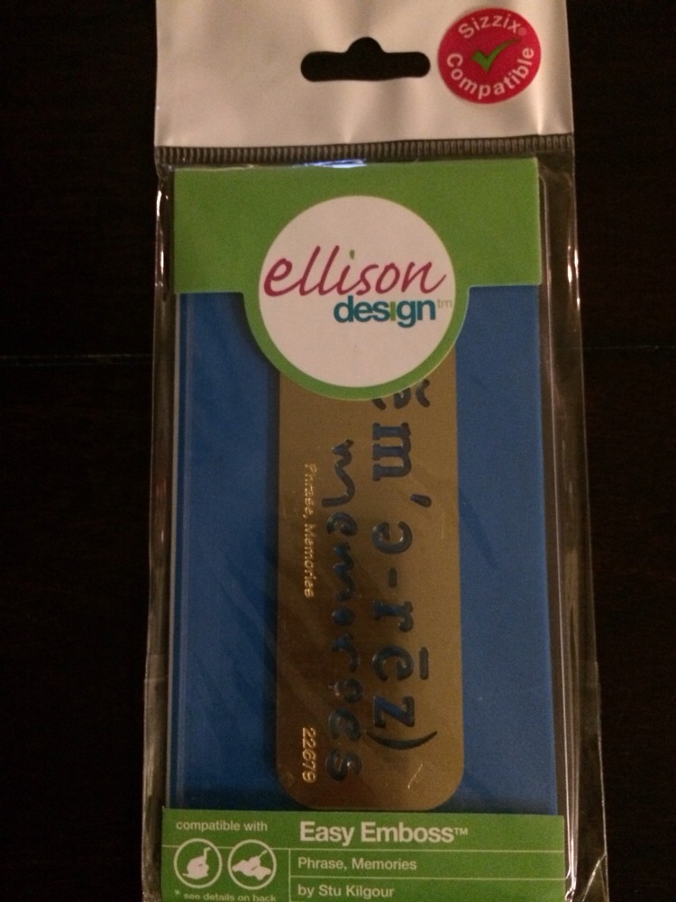 Sizzix Ellison Design Memories 22679 Embossing Folder BB12 | eBay