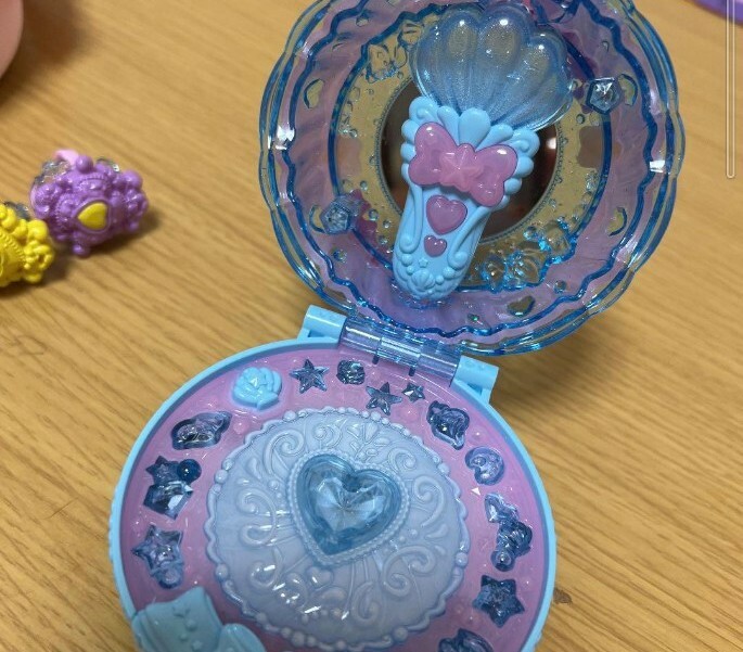 Glitter force Tropical rouge Precure Toy Pact charm ring Pouch set ...