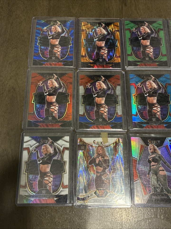 LOT OF 12 WWE CARD NIKKITA LYONS NXT RC NUMBERED SELECT COLORS ...