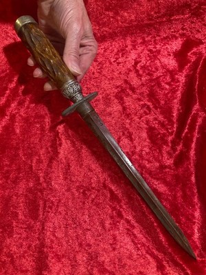 Big Vintage 13.5" GOD/ZOD mkd DAGGER, Sword part Blade, Old West Horn ...