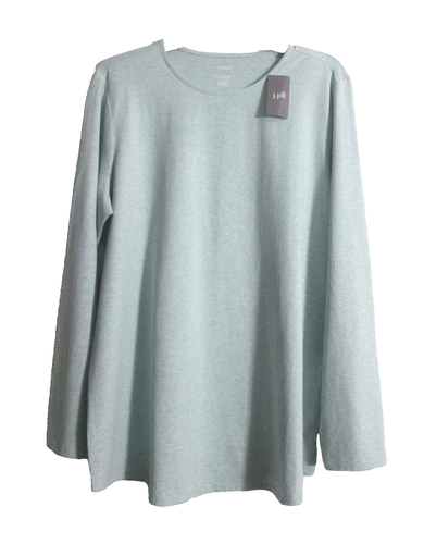 J. Jill Pure Collection Long-Sleeve Shirttail Tee Top Size L Soft Pear ...