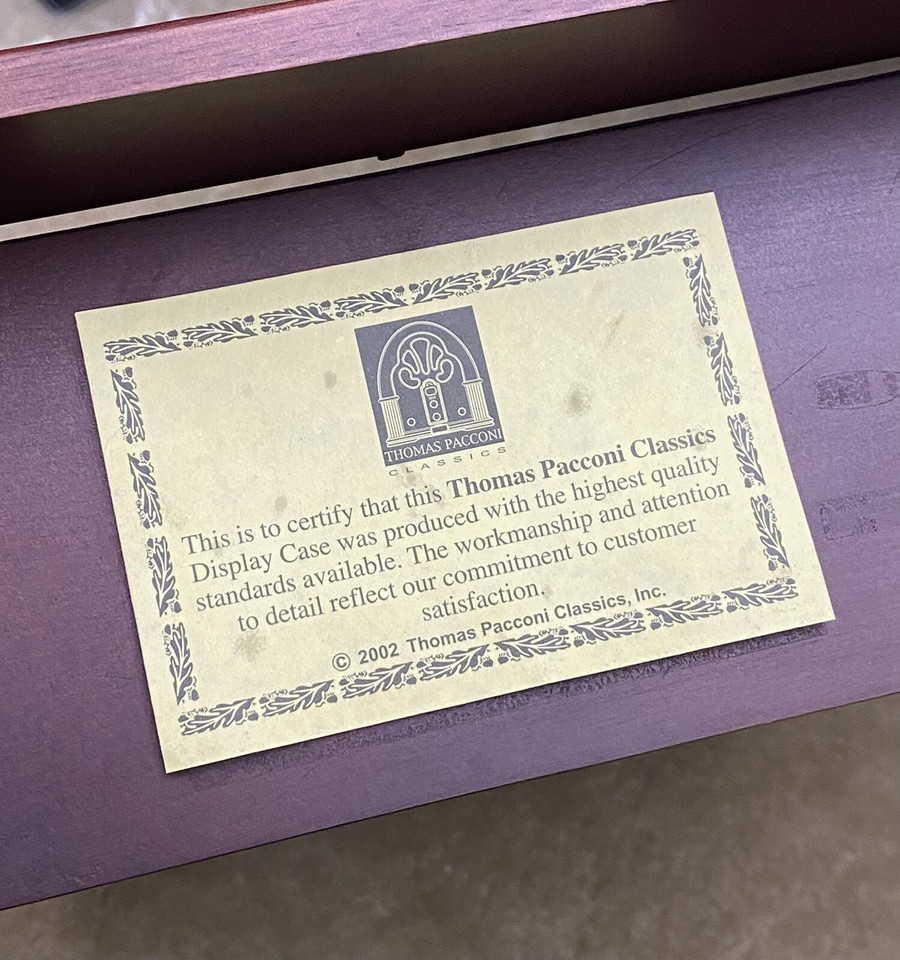 2001 Nascar Champion Jeff Gordon Thomas Pacconi Display Case & Diecast ...