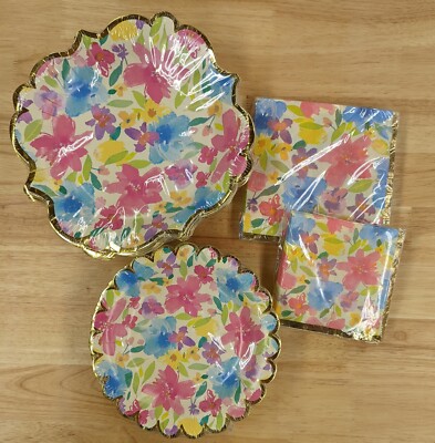 The Spring Shop From Hobby Lobby Pink, Blue, Yellow Napkins And Plates ...