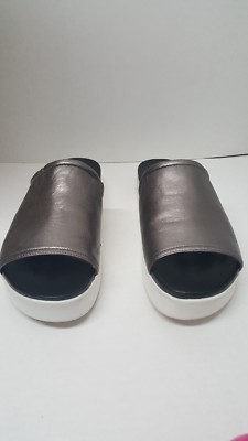 H by Halston Leather Slide-On Platform Shoes - Martha Size 7.5M | eBay