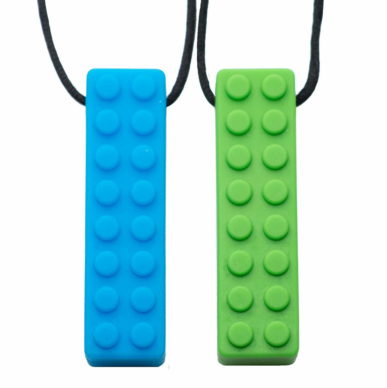Chewing Brick Sensory Chew Silicone Necklace Pendant BPA Free Autism ...