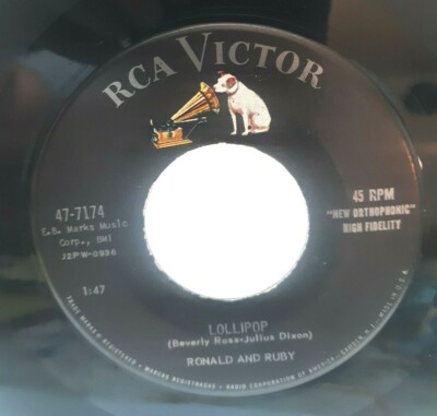 ROCK AND ROLL 45 RPM, RONALD AND RUBY, LOLLIPOP / FICKLE BABY | eBay