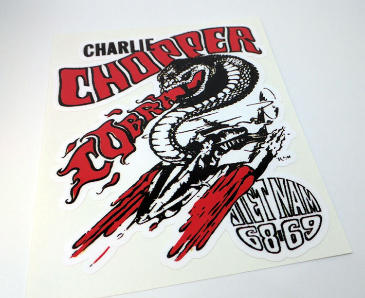 Charlie Chopper 1960's Vietnam Vintage Style Vinyl DECAL/Sticker, rat ...