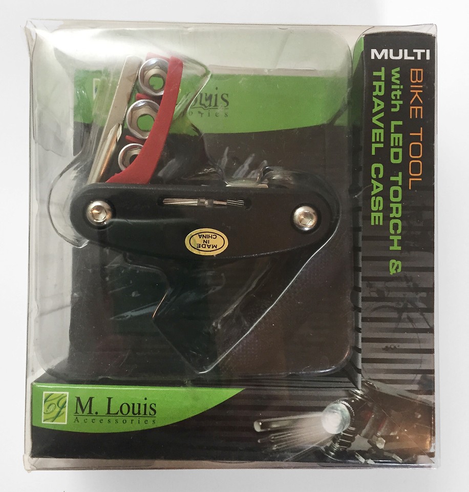 M. Louis Multi Bike Tool with LED flashlight, wrenches, screwdrivers ...