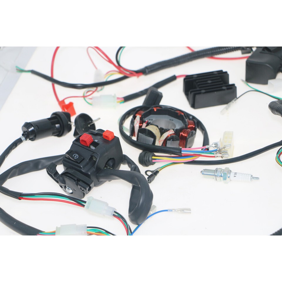 ATV Electric Wiring Harness Wire Go kart 150cc 200cc 250CC Engine ...